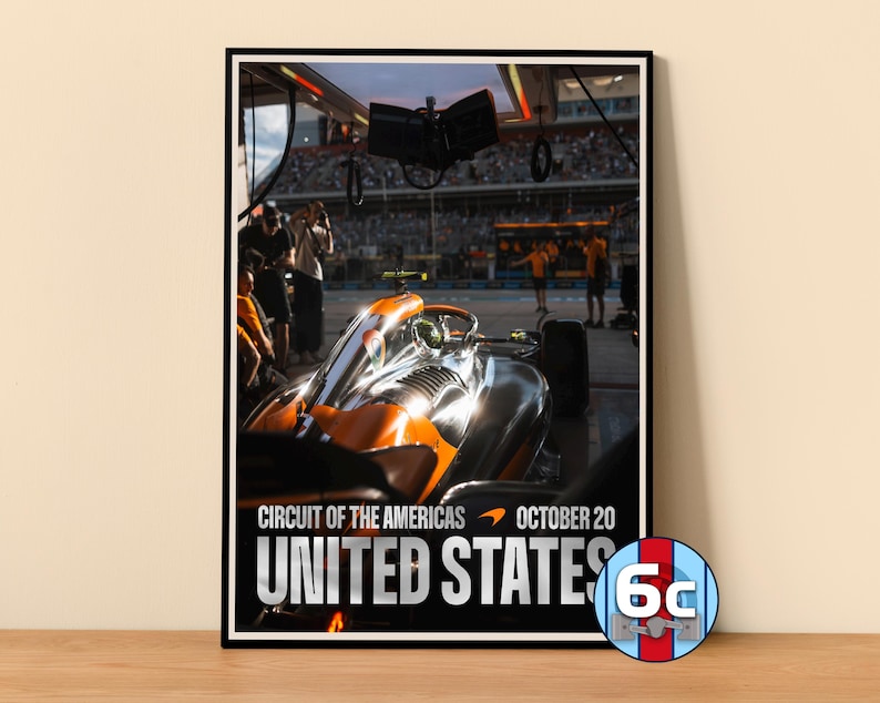 Mclaren F1 Poster Print | United States GP 2024 Austin Print | F1 ...