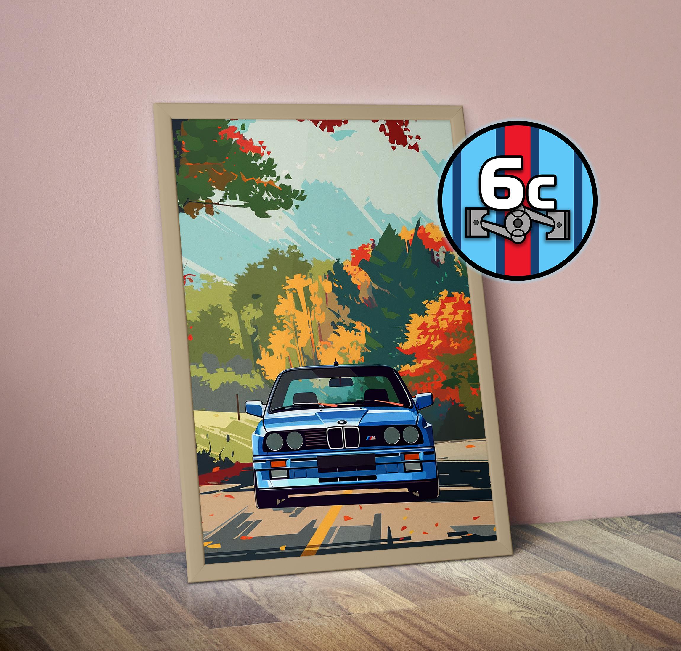 BMW Poster | M3 E30 Poster #5013.8 | BMW Wall Decor | BMW Art ...