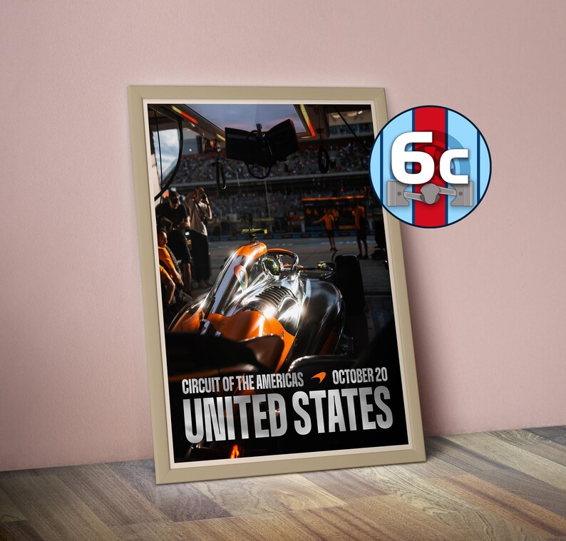 Mclaren F1 Poster Print | United States GP 2024 Austin Print | F1 ...