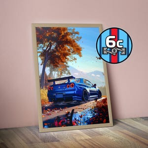 Nissan Poster | Skyline GT-R R34 Poster #5200.2 | JDM Wall Decor | JDM ...