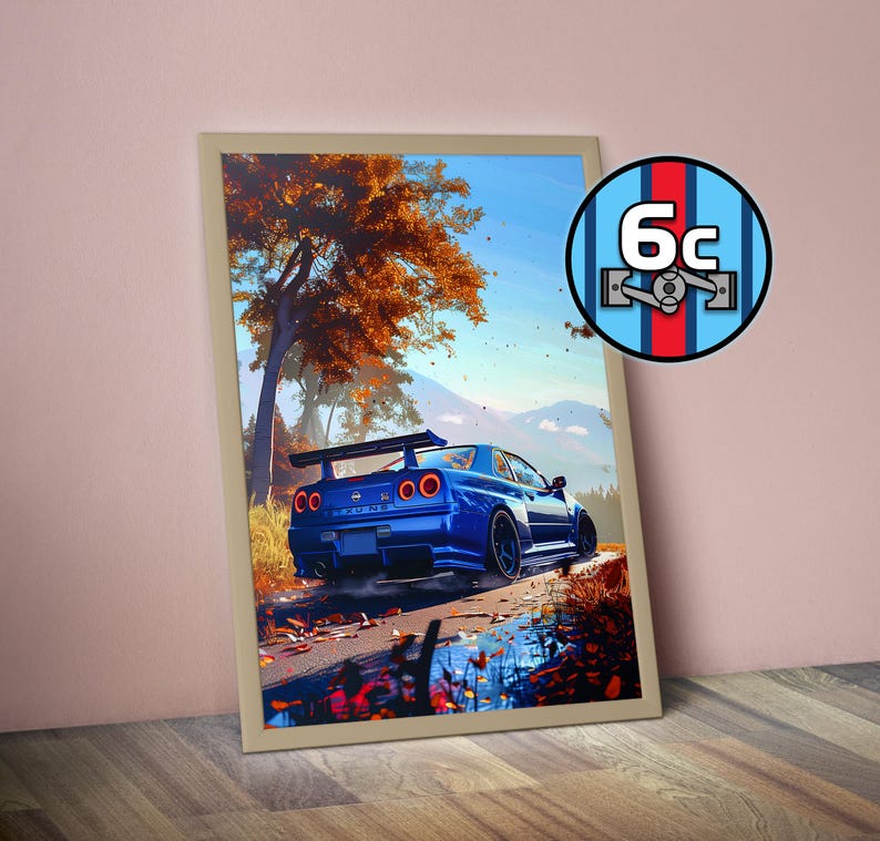 Nissan Poster | Skyline GT-R R34 Poster #5200.2 | JDM Wall Decor | JDM ...