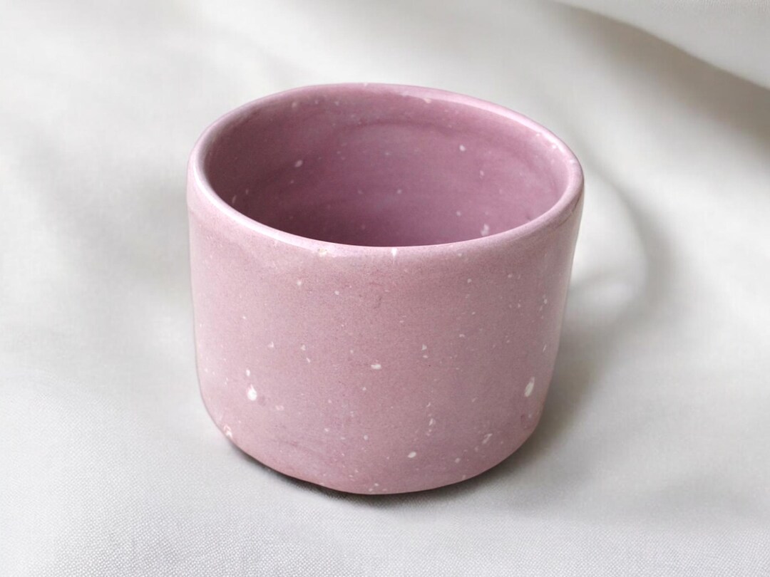Japanese Cherry Blossom Glazed Handleless Mug Handmade Coffee Mug , 200 ...
