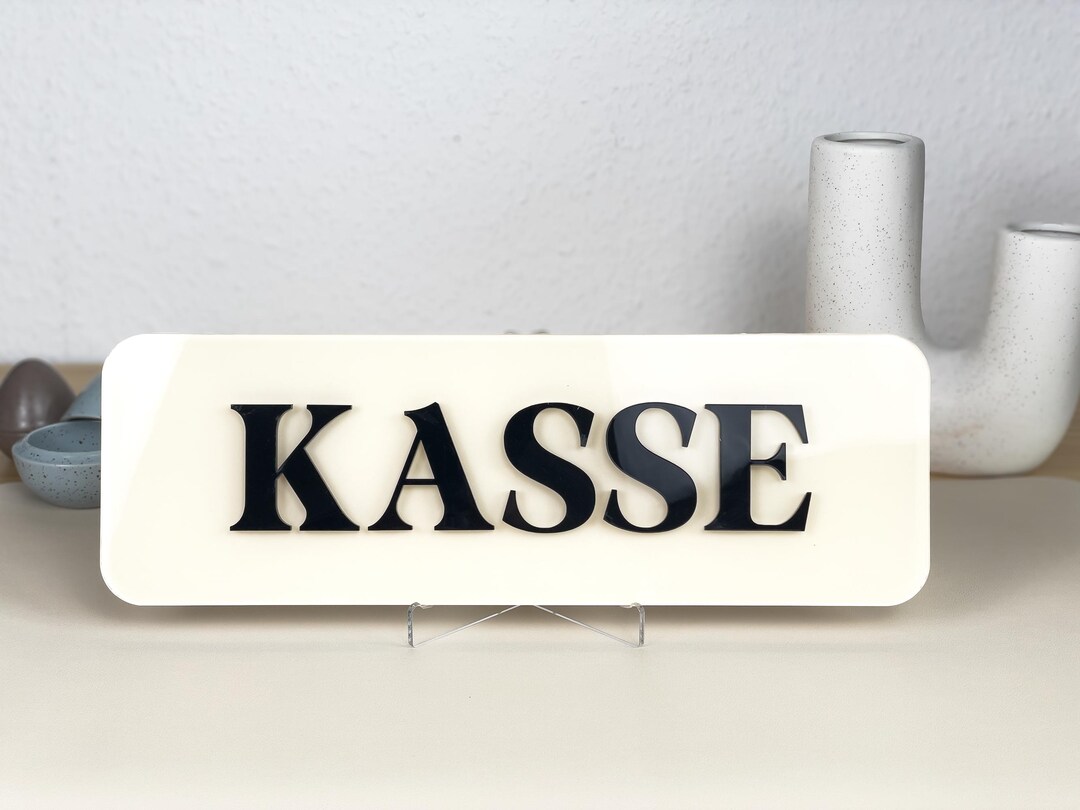 3D Informative cashier Sign for Your Business multiple Language ...