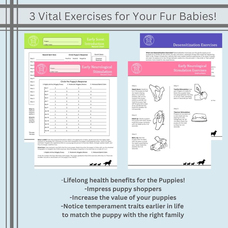 Puppy Whelping Charts: Dog Breeding & Newborn Care (14 Charts) - Etsy