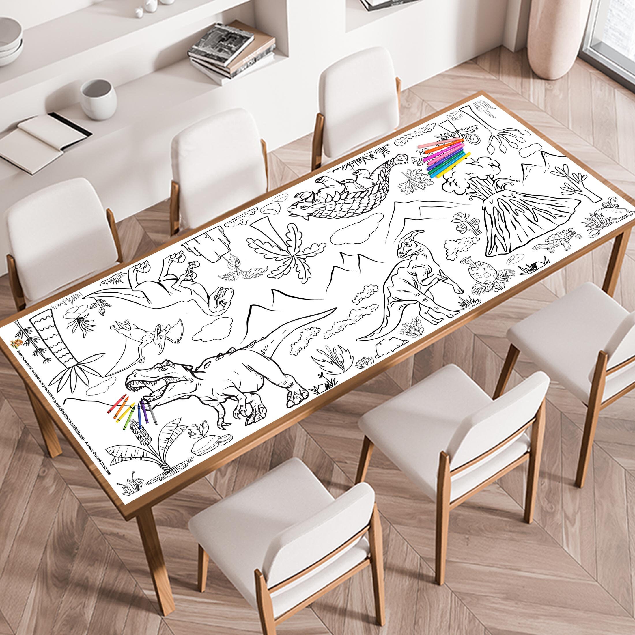 Dinosaurs Roar Giant Coloring Poster - Etsy