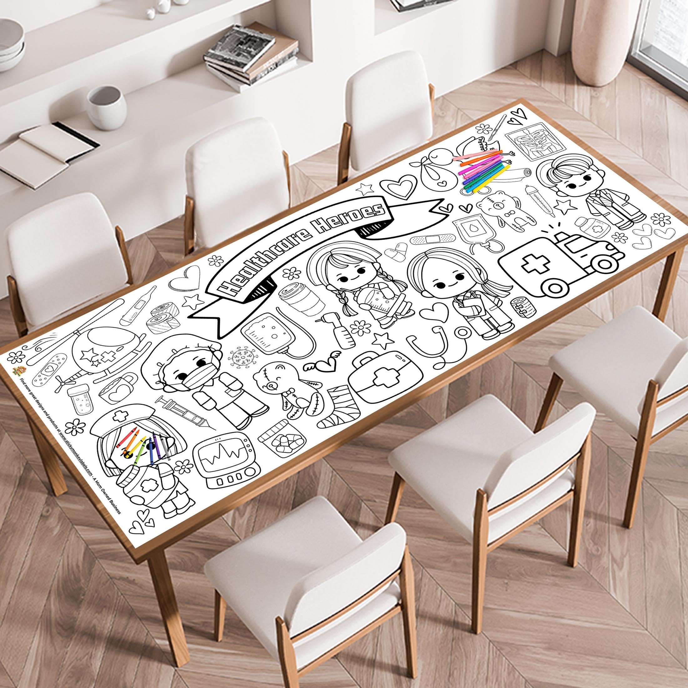 Healthcare Heroes Giant Coloring Poster - Etsy