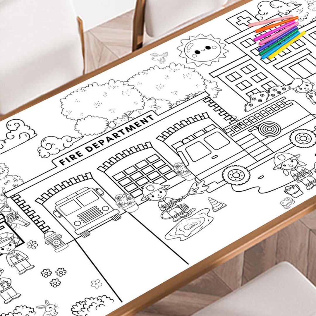 First Responders Giant Coloring Poster - Etsy