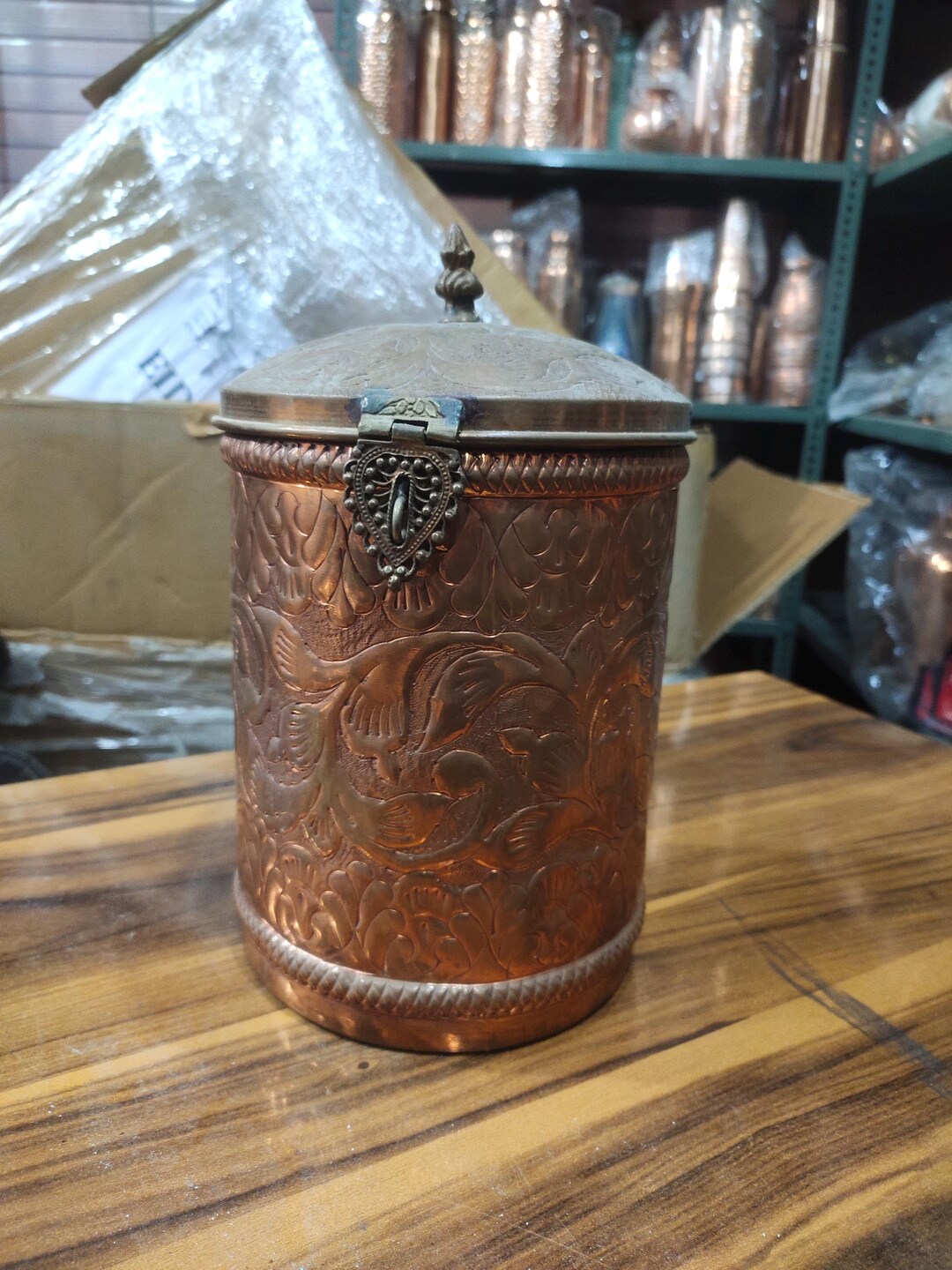Copper Engrave Storage Pot Water Tank Water Drinkware Set 5 Liter - Etsy