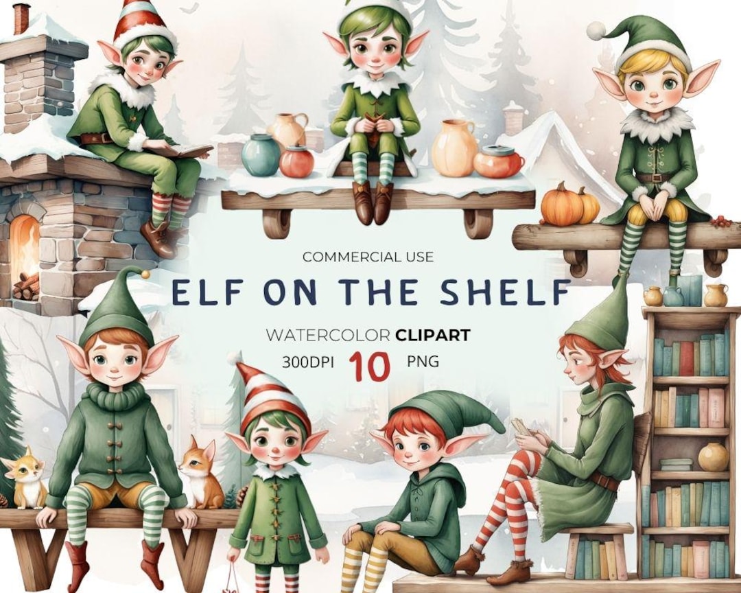Elf on the Shelf Clipart | Santa's Little Helpers, Christmas Elves ...