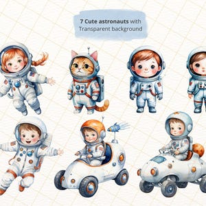 Cute Astronaut Clipart | Space Clipart, Boy Birthday Party, Girl ...