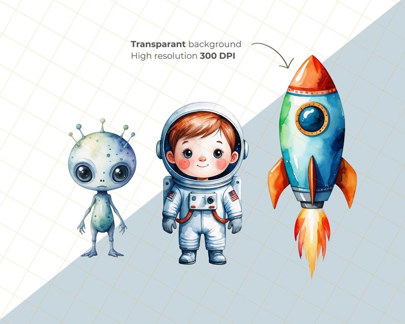 Cute Astronaut Clipart | Space Clipart, Boy Birthday Party, Girl ...