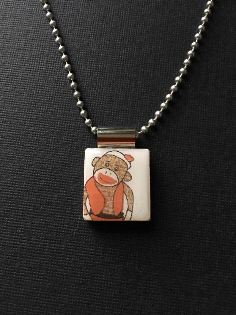 Sock Monkey Jewelry Handmade Sock Monkey Necklace Handmade - Etsy