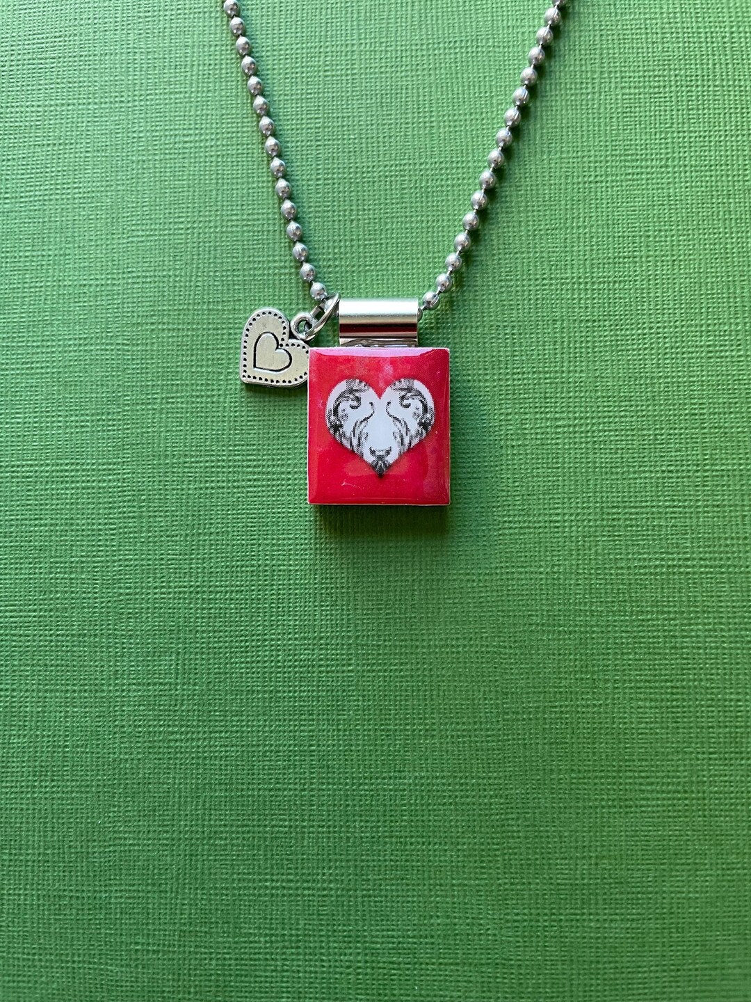 Handmade Scrabble Tile Valentines Jewelry With Heart Charm - Etsy