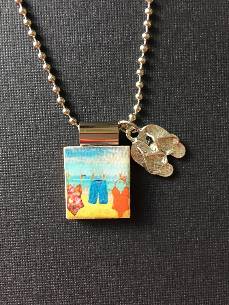 Handmade Summertime Jewelry, Summer Clothing, Clothesline, Recycled ...