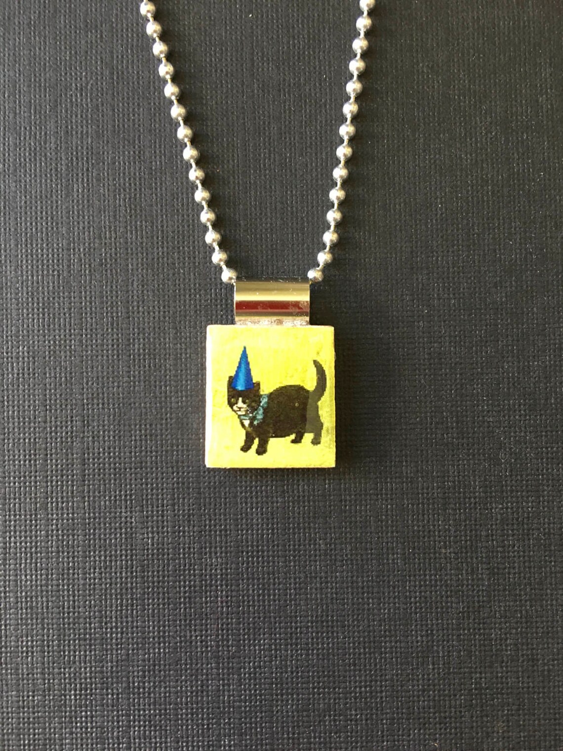 Cat Scrabble Pendant Handmade Kitty Jewelry Kitty Cat - Etsy