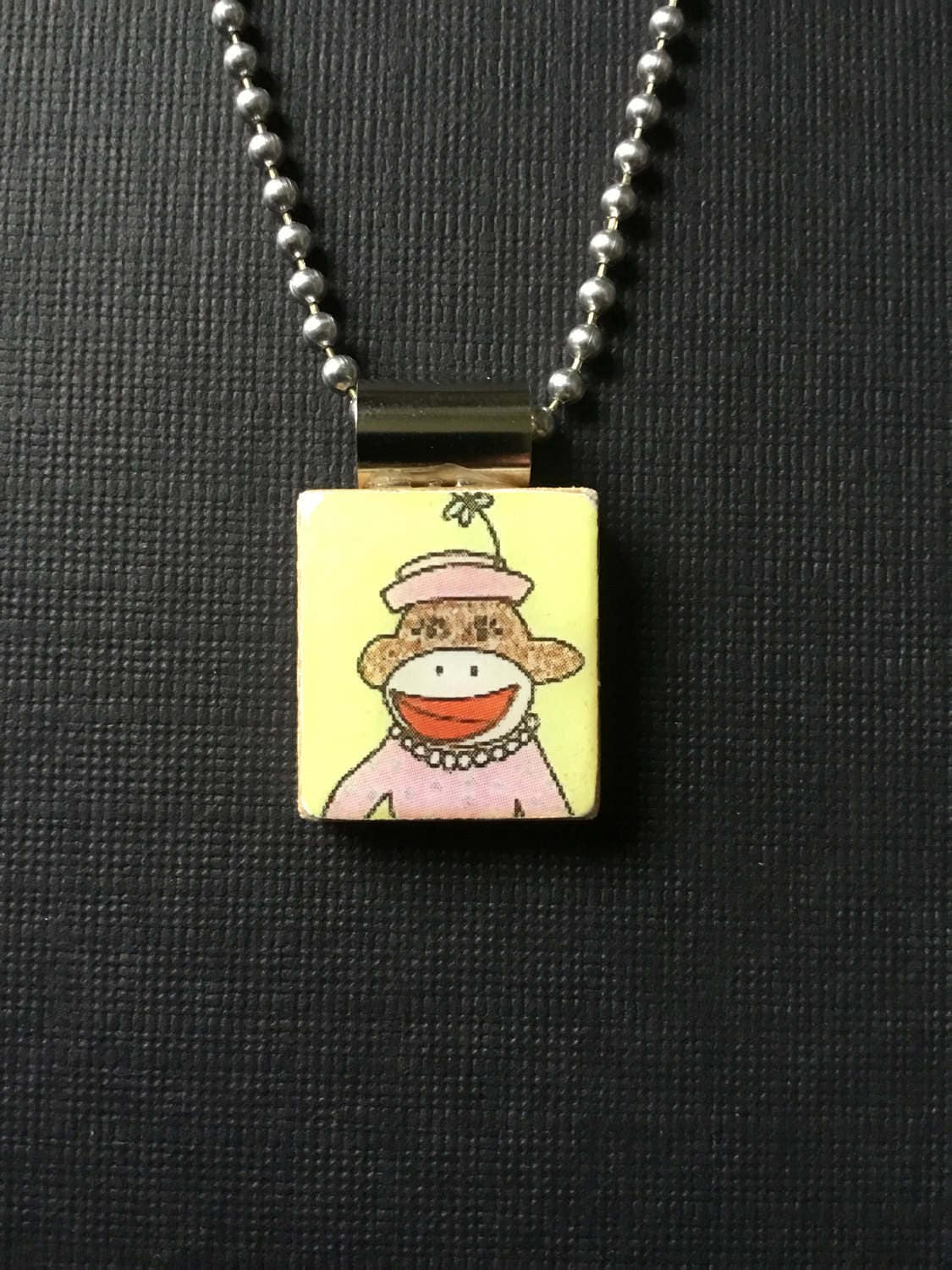 Sock monkey jewelry handmade sock monkey jewelry lady sock - Etsy.de