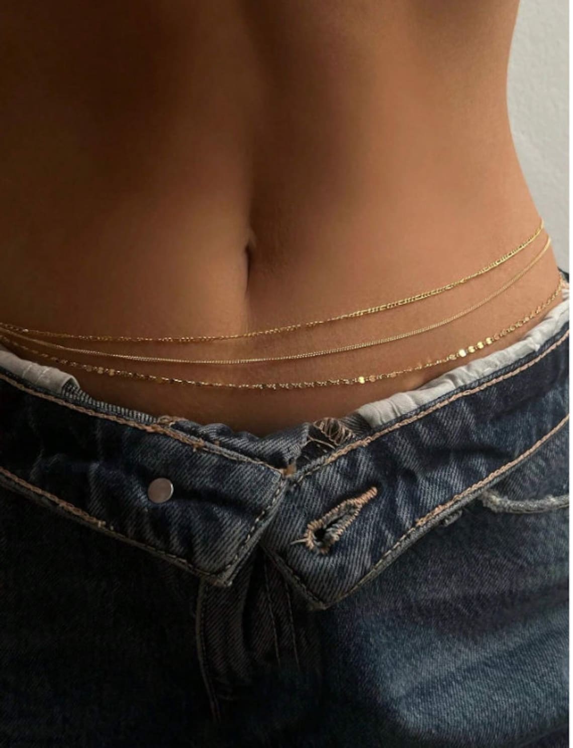 Belly Waist Chain, Dainty Single Belly Chain, Women Summer Beach Bikinis Festival Accessories ...