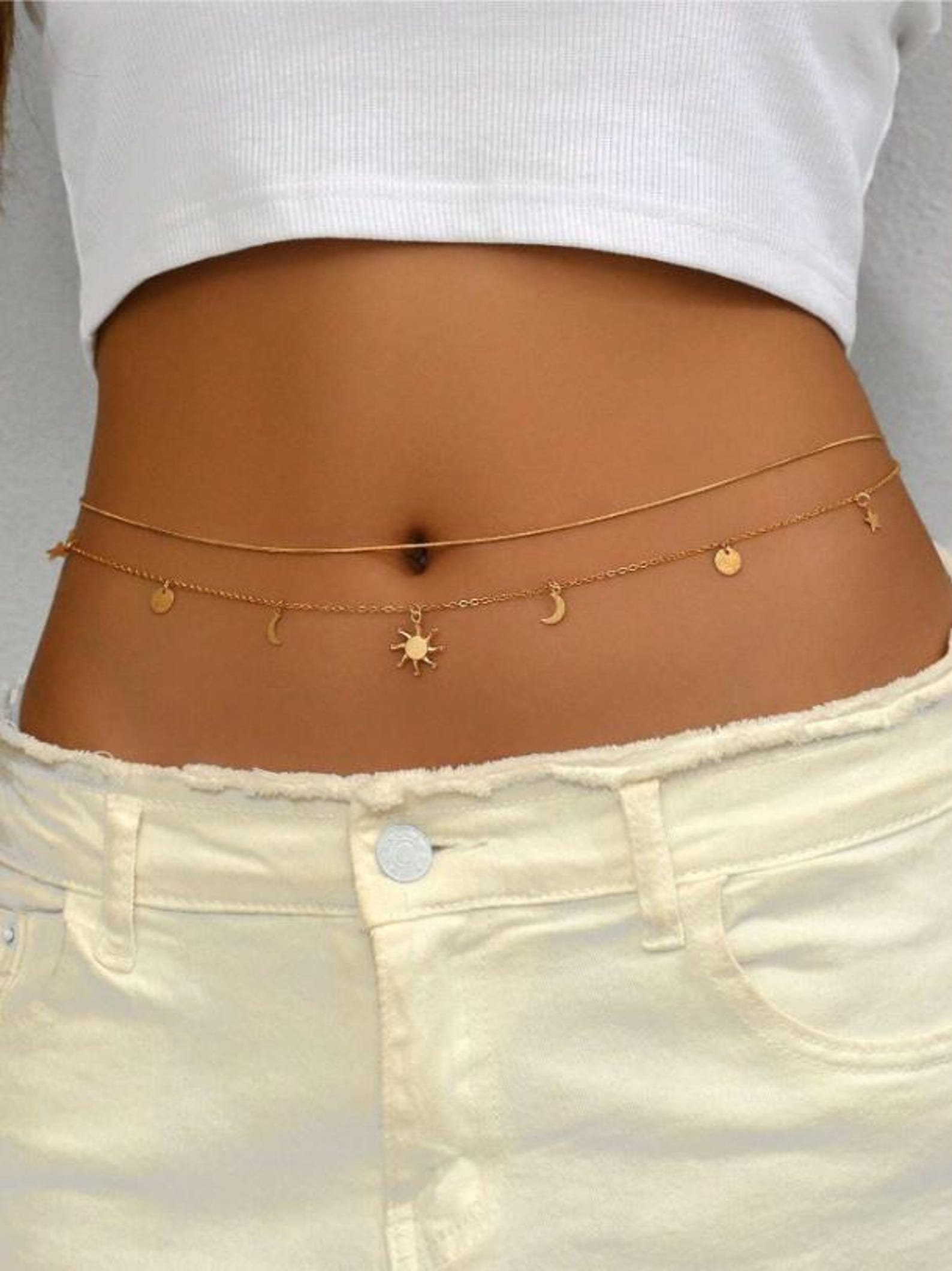 Double Layered Belly Chain S Body Jewellery Holiday Accessories ...
