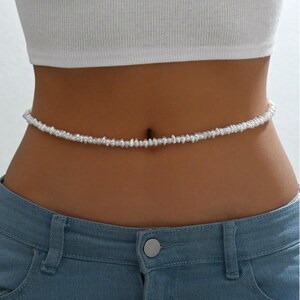Belly Waist Chain, Dainty Single Belly Chain, Women Summer Beach ...