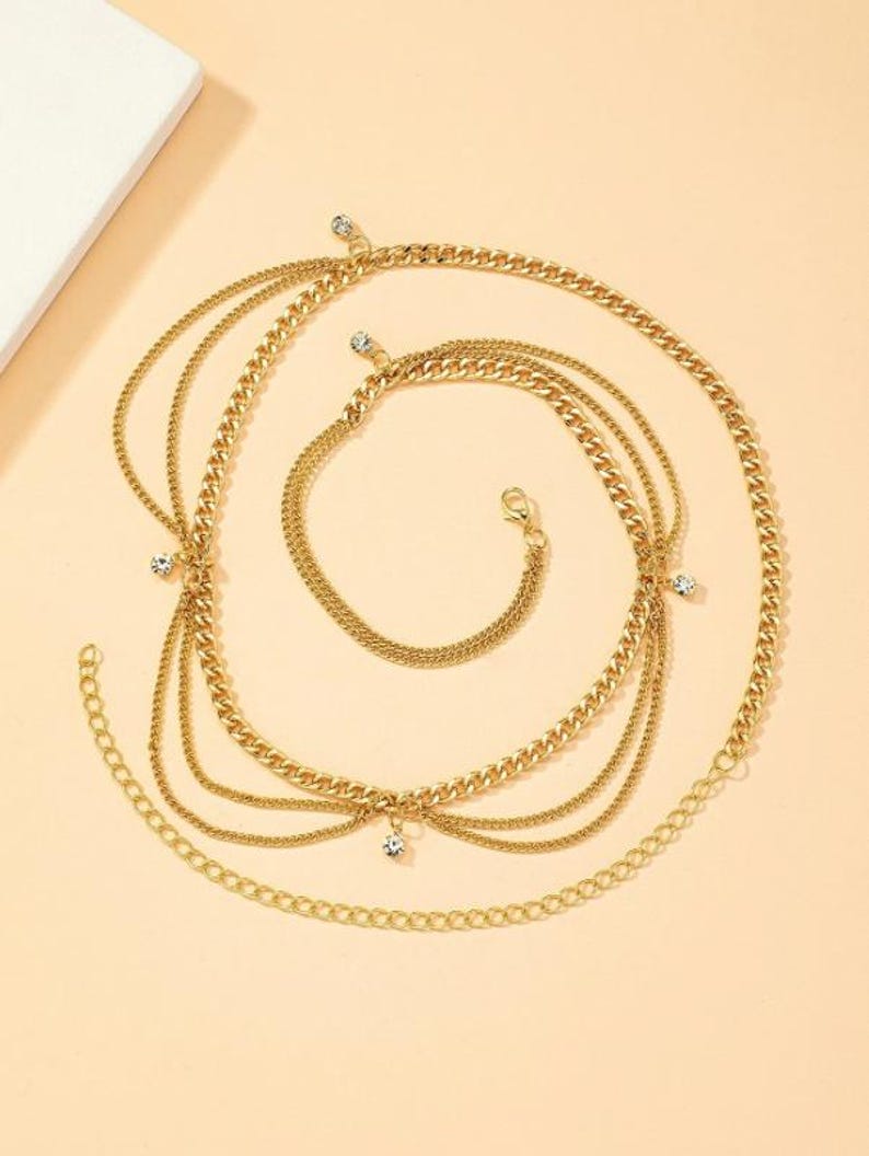 Gold Belly Chain ,dainty Waist Chain , Beach Bikinis Festival ...