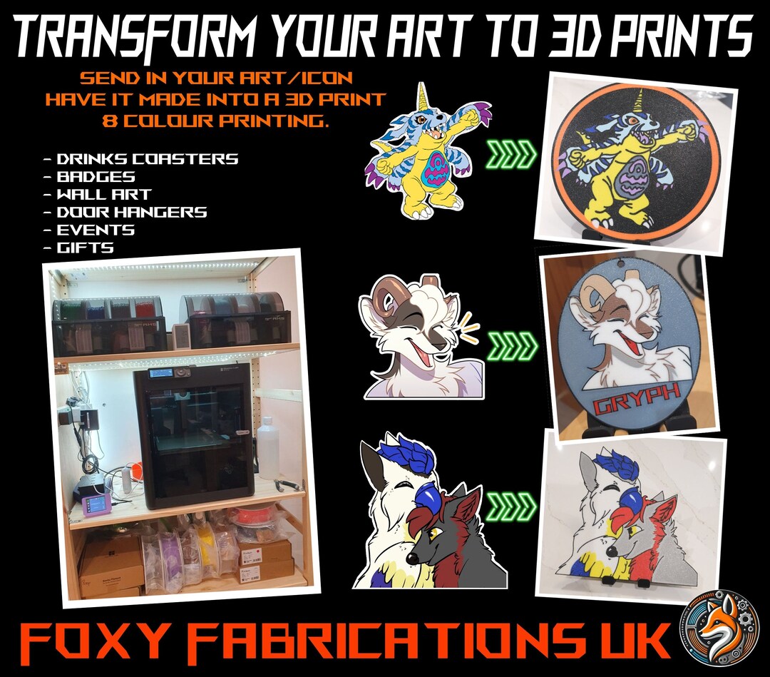 Custom 3D Printed Art & Logos Transform Your Designs Into Stunning 3D ...