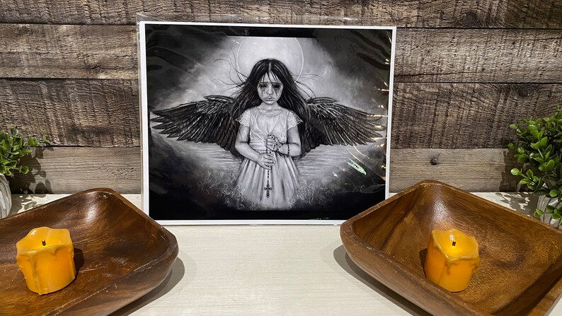 Dark Angel Gothic Macabre Fallen Lost Hurt Pain Art Print Emo Moody - Etsy