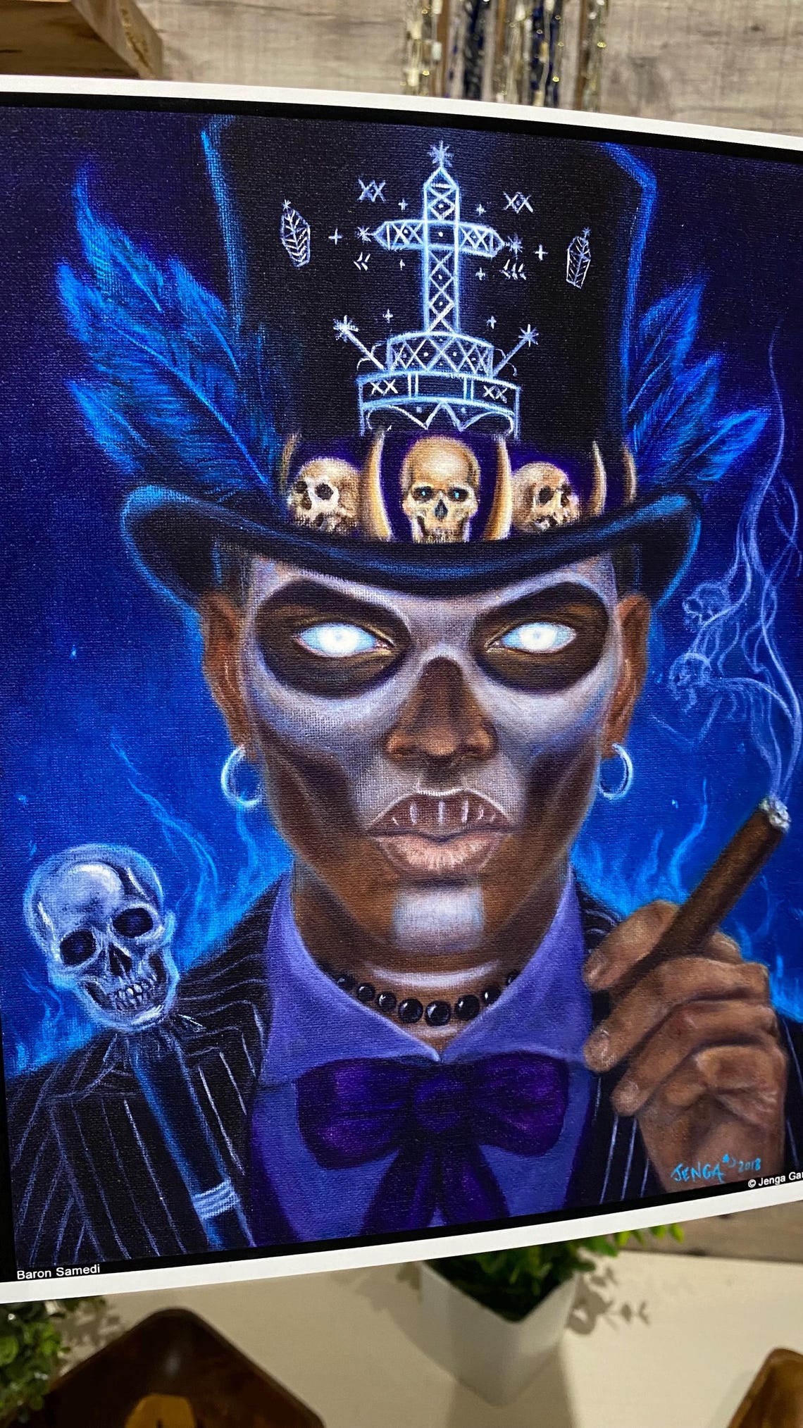Voodoo Hoodoo Baron Samedi Shadow Man Gris Gris Papa Legba Print 8x10 ...