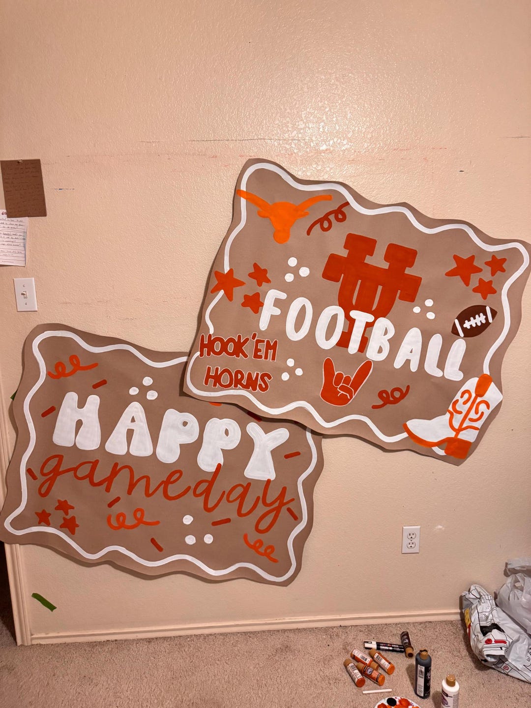 Custom Football Gameday Banner: Hand Painted Party Decor - Etsy