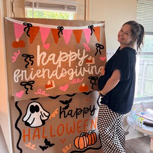 READY TO SHIP Classic Halloween Banner | Custom Banner | Hand Painted ...