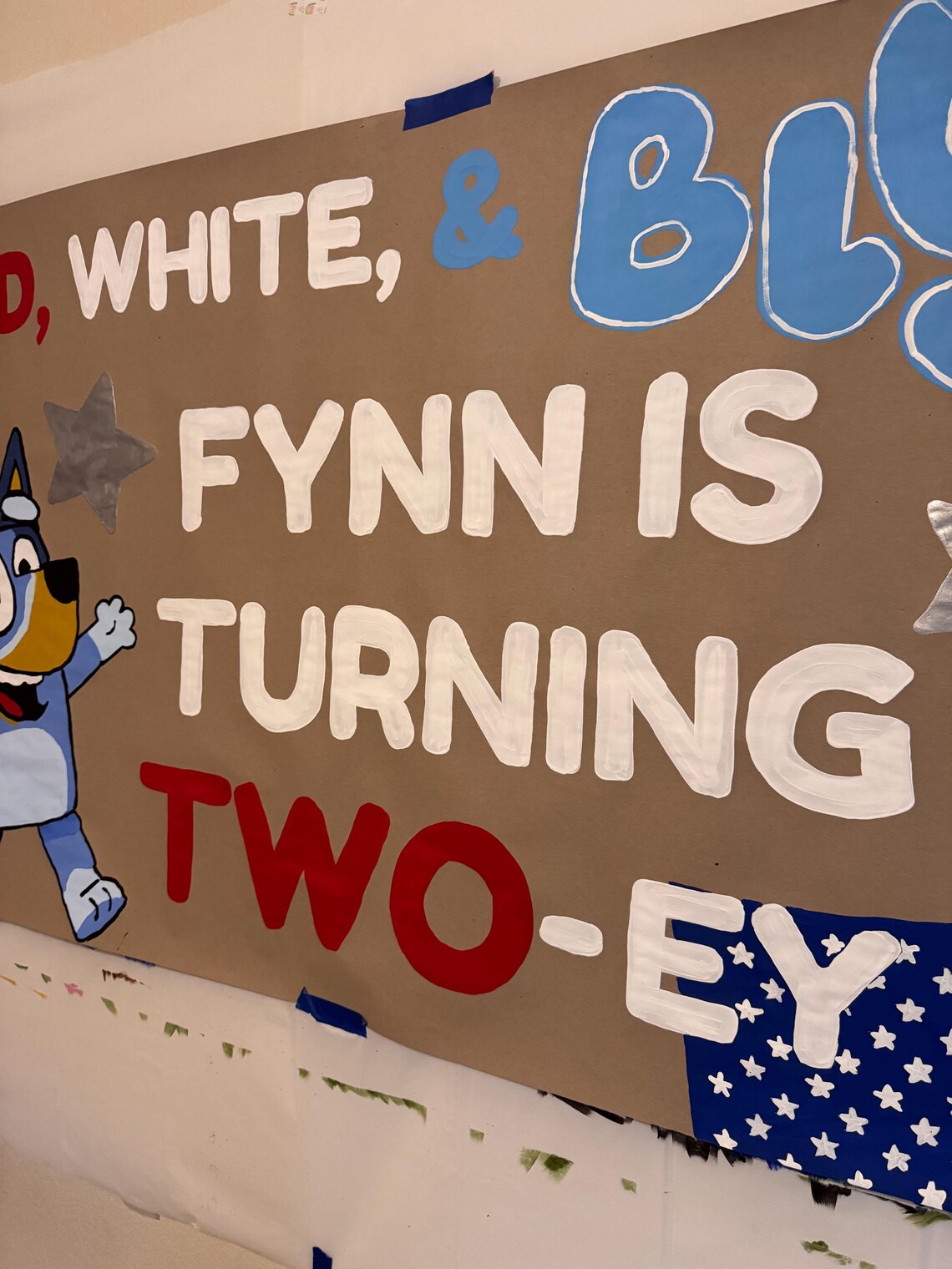 Hand Painted Bluey Birthday Banner: Custom Theme Party Decor - Etsy