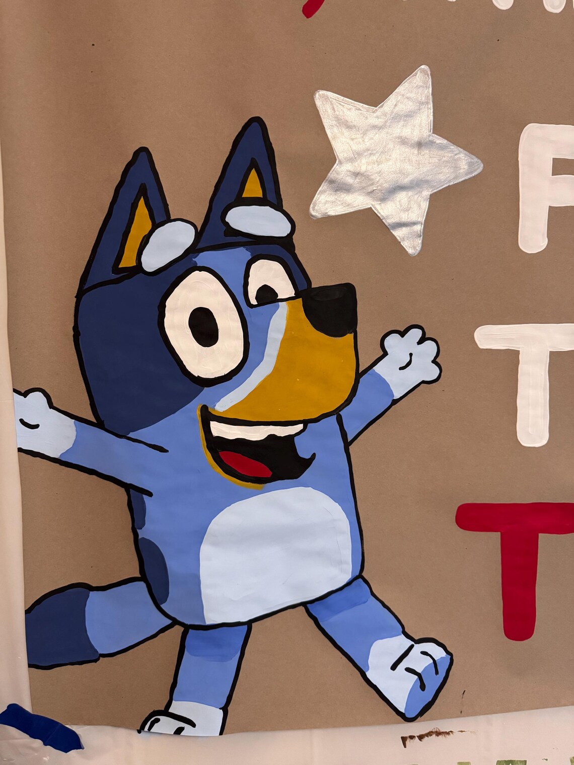 Hand Painted Bluey Birthday Banner: Custom Theme Party Decor - Etsy