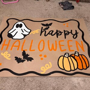 READY TO SHIP Classic Halloween Banner | Custom Banner | Hand Painted ...