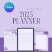 2025 Planner Blue Floral Planner 2025, Goals Planner, Blue Planner ...