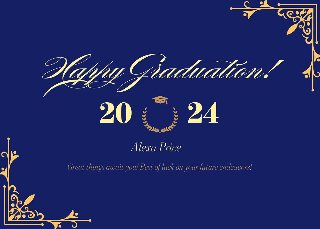 Navy Happy Graduation Card, Graduation Card, Card for Grad Student ...