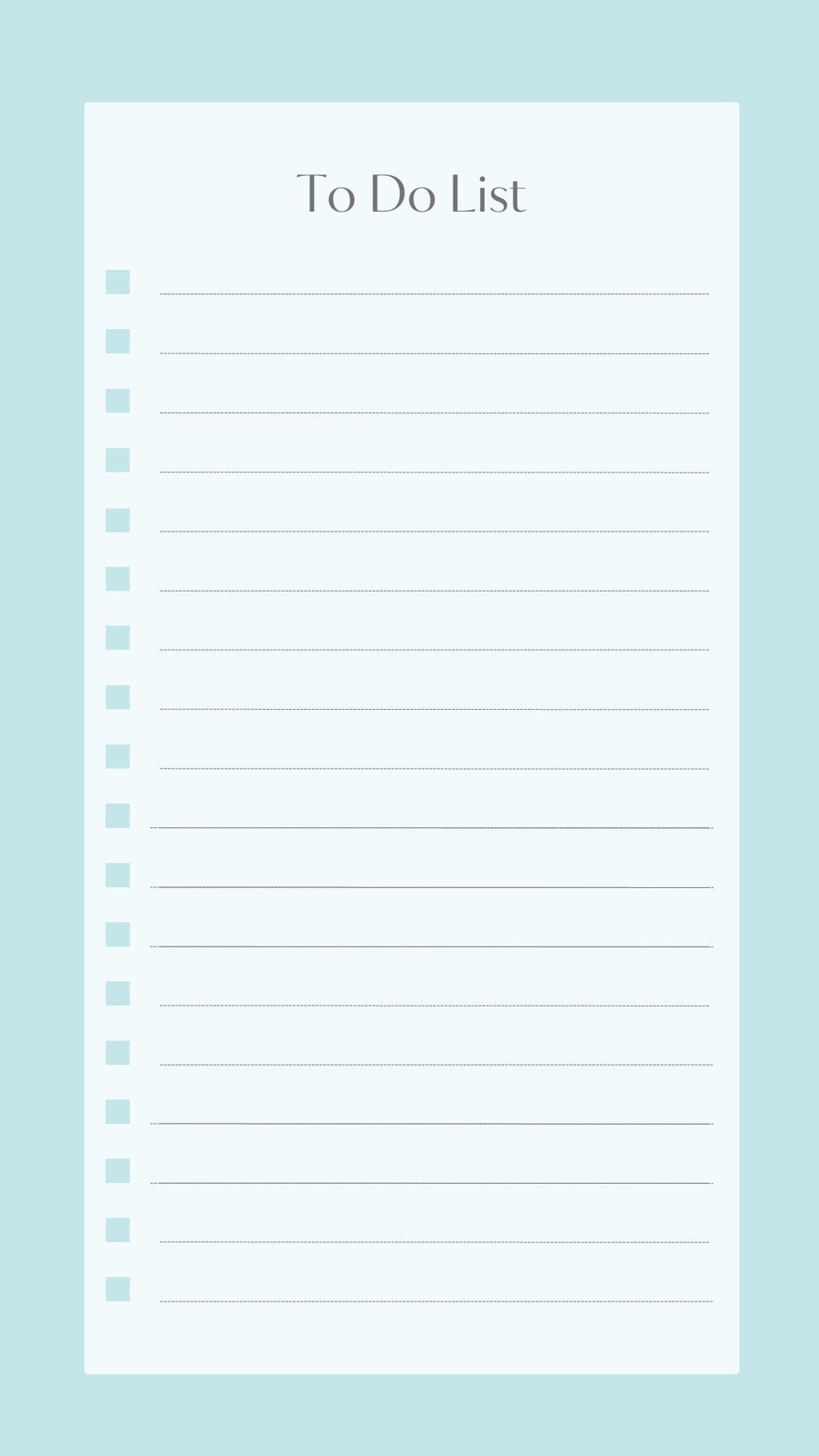 Blue Minimalist List Template, Minimalistic, Blue Template, Minimalist ...