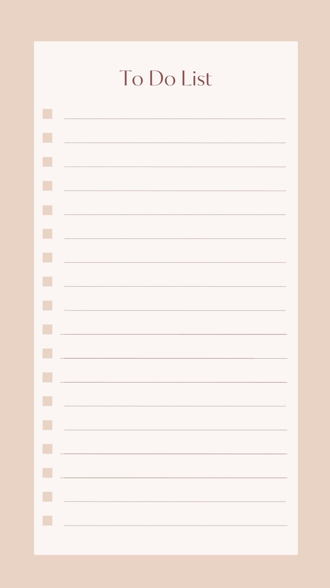 Neutral Minimalist List Template, Minimalistic, Neutral Template ...