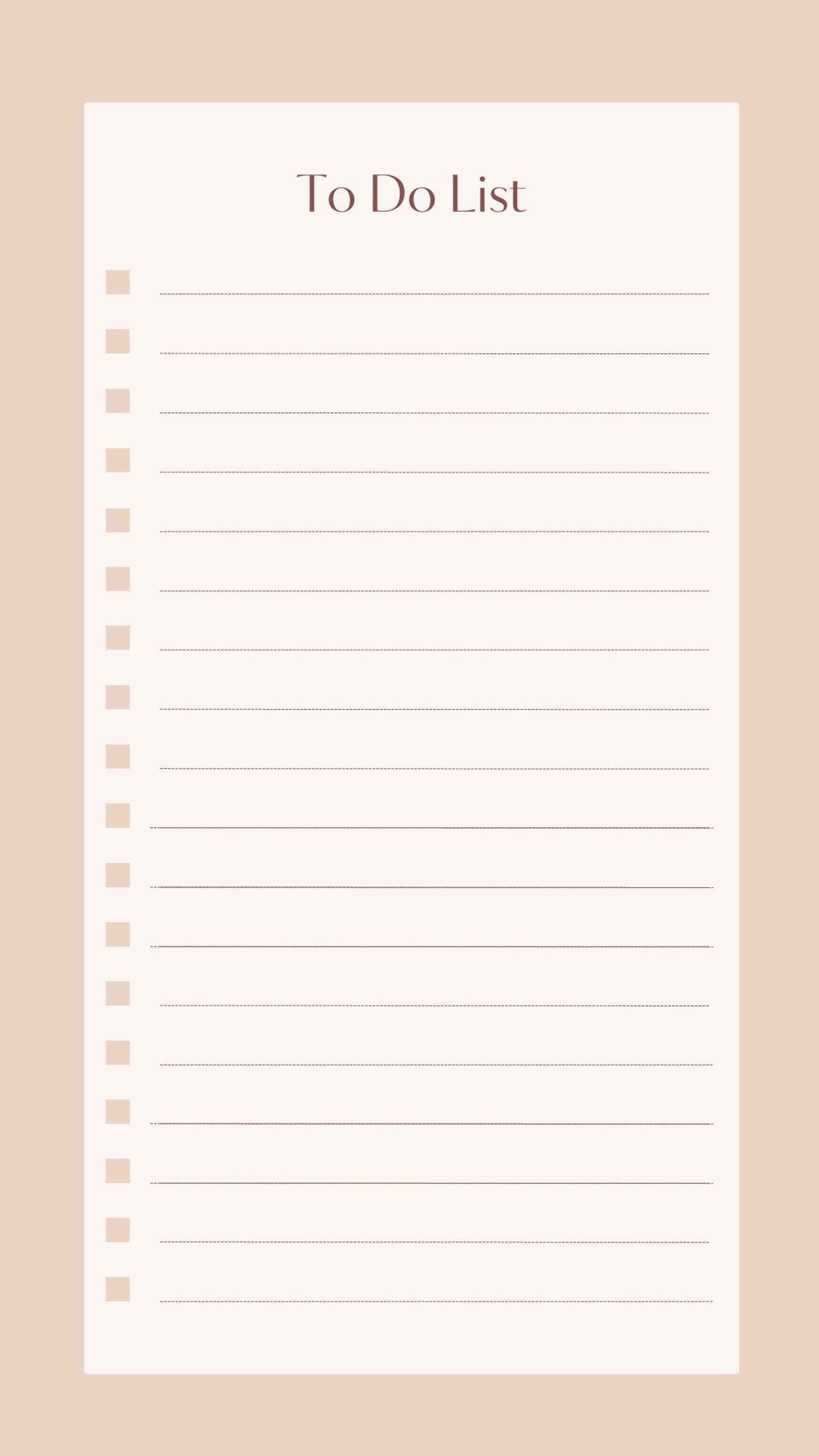 Neutral Minimalist List Template, Minimalistic, Neutral Template ...
