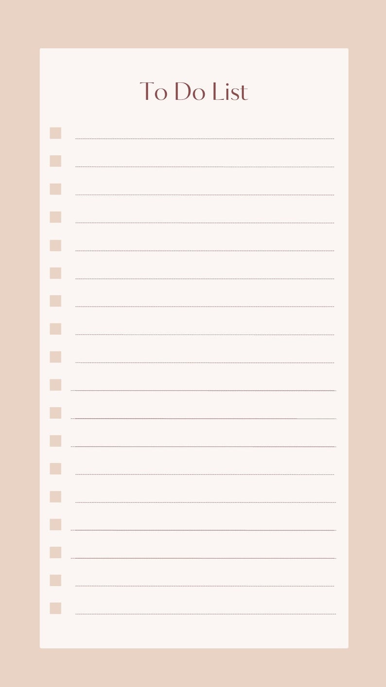 Neutral Minimalist List Template, Minimalistic, Neutral Template ...