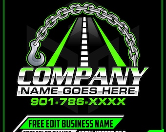 Towing Logo, Towing Truck Logo Silhouette, Towing Logo Template, Towing ...