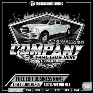 Hotshot Trucking Logo With 3D Lettering, Dodge RAM Truck Logo, Pickup ...