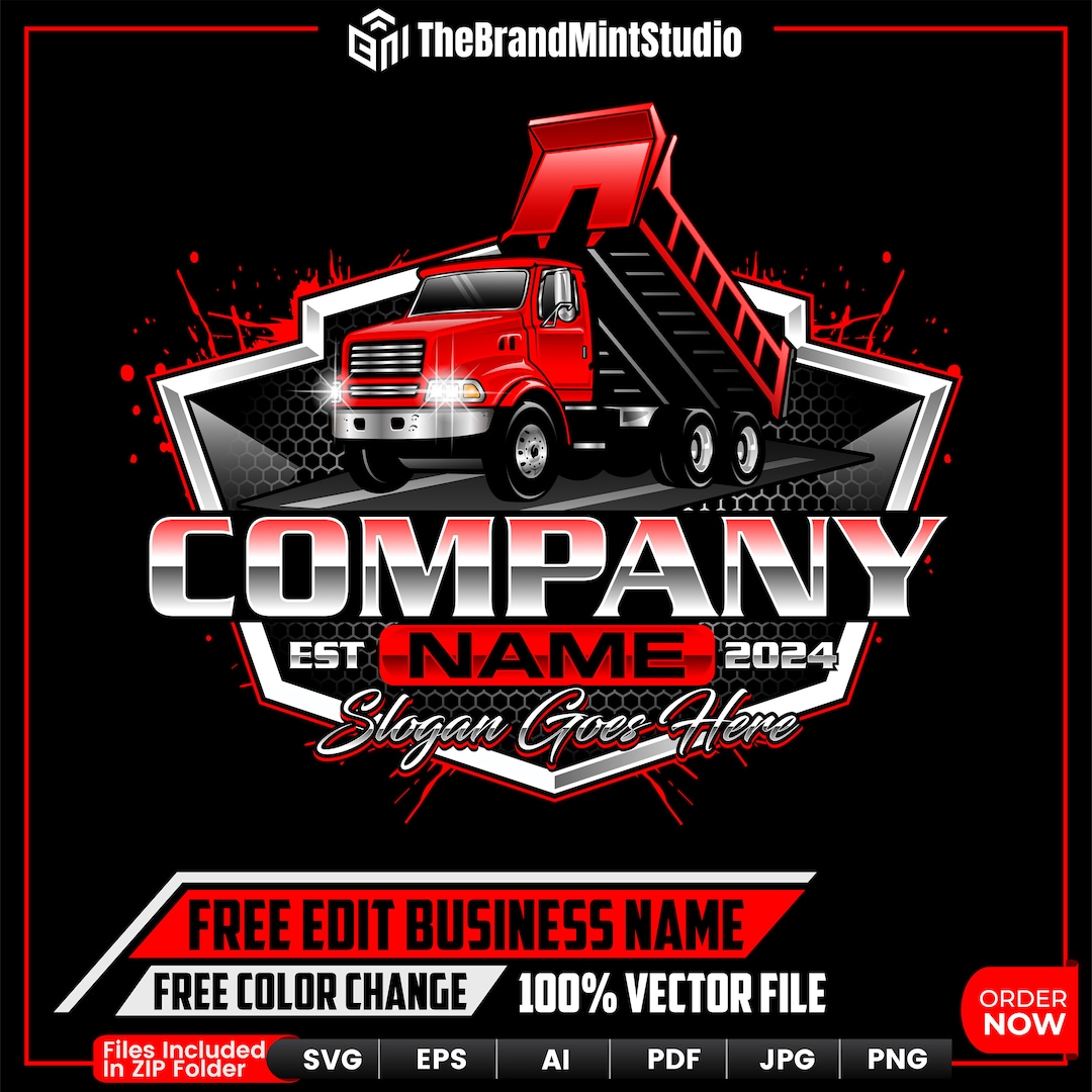 Trucking Business Logo Design, Gift for Truck Driver, Door Decal ...