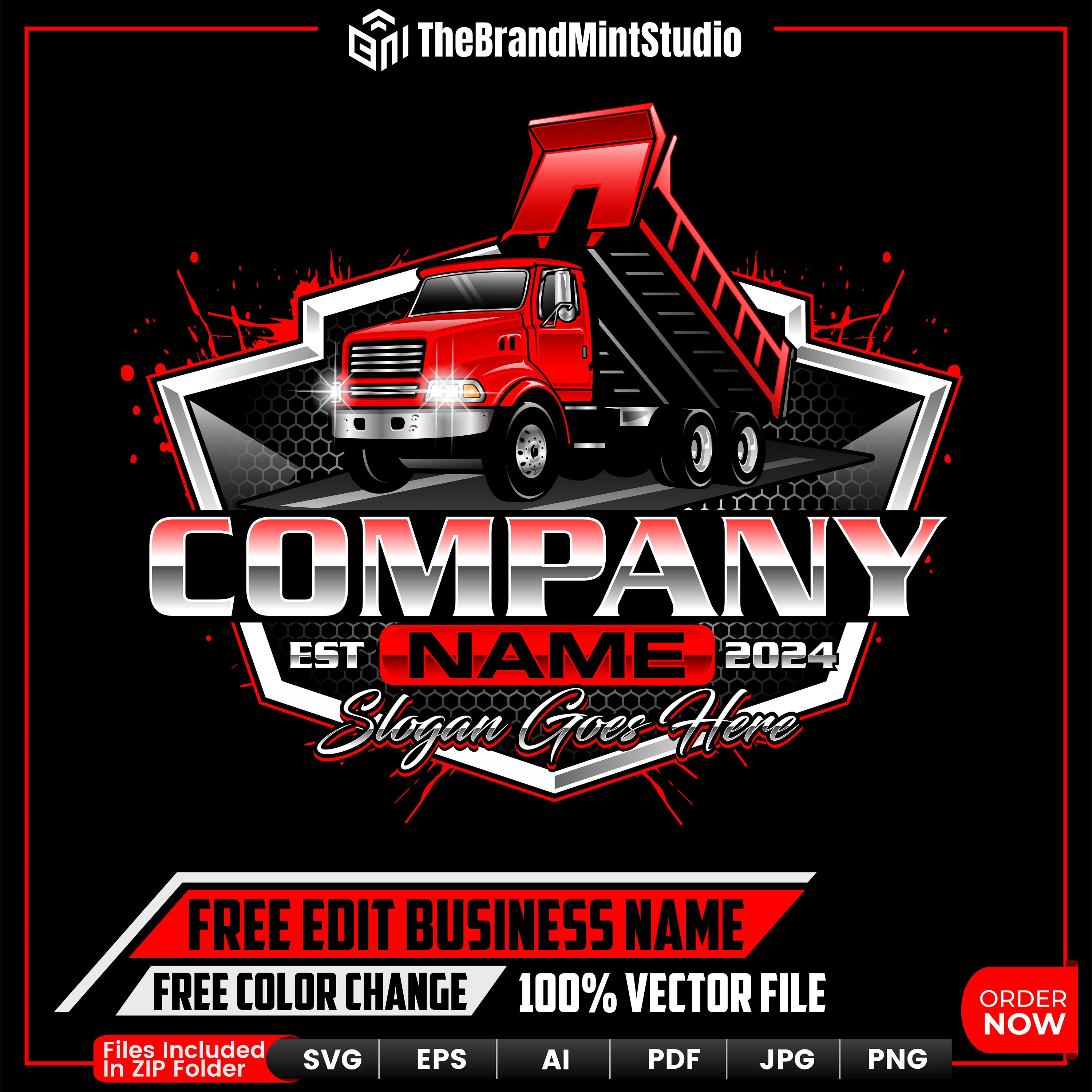 Trucking Business Logo Design, Gift for Truck Driver, Door Decal ...