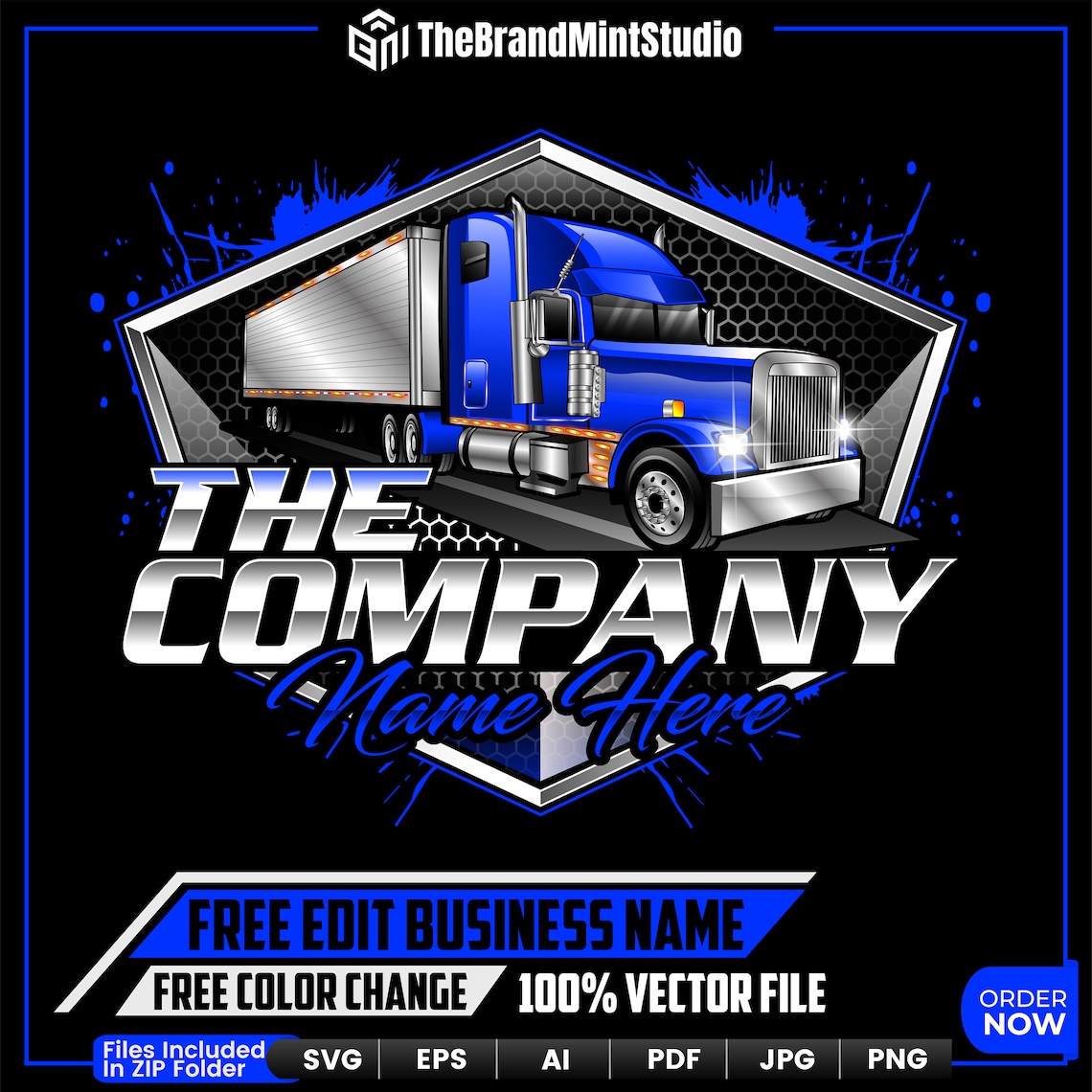 Trucking Logo Design, Unique Gifts for Truckers, Big Rig Logo, Truck ...