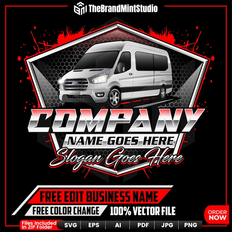 Trucking Logo, Sprinter Van Logo PNG, Van Car Delivery Logo, Bus Logo ...