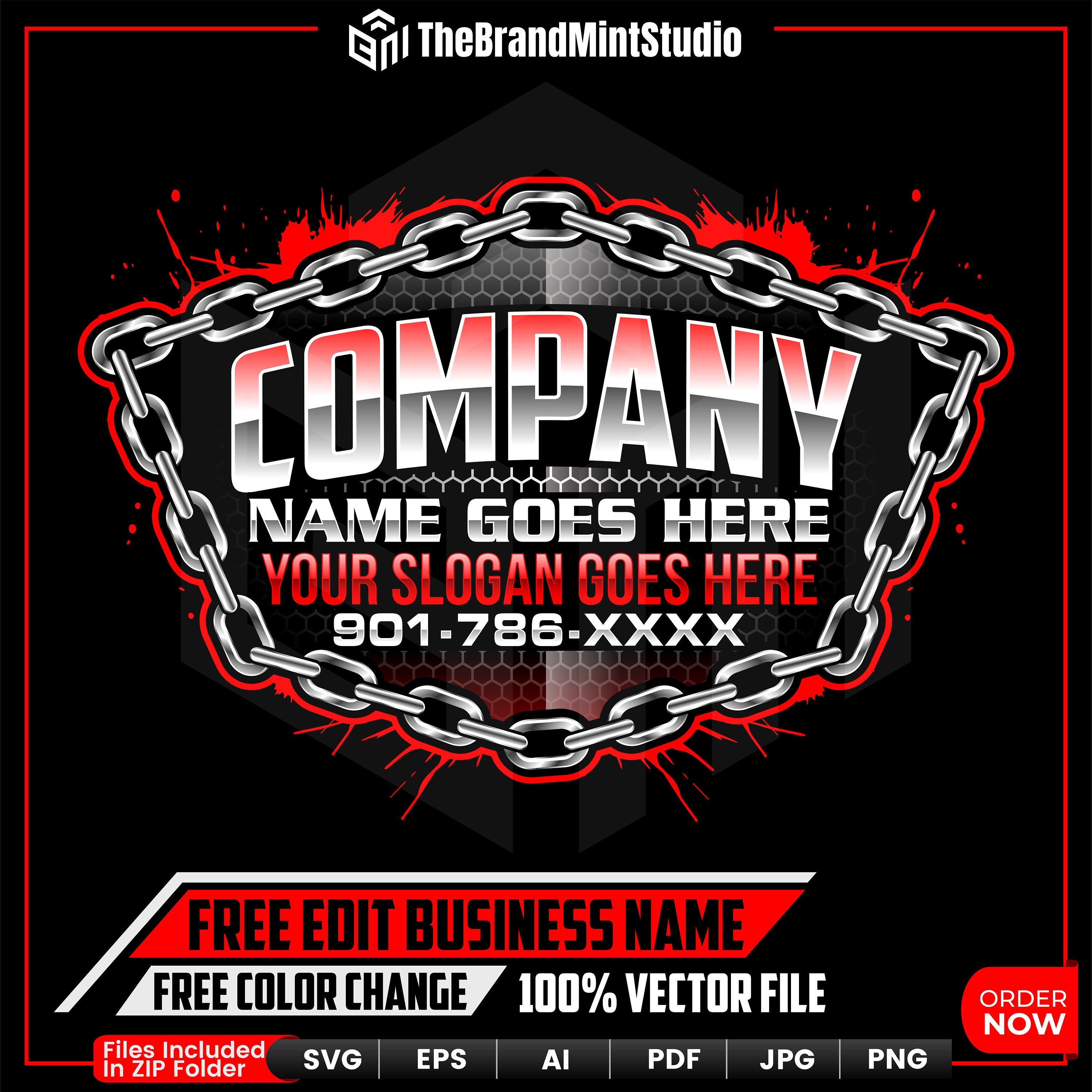 Towing Truck Logo, Roadside Assistance Logo, Towing Chain SVG, Tow ...