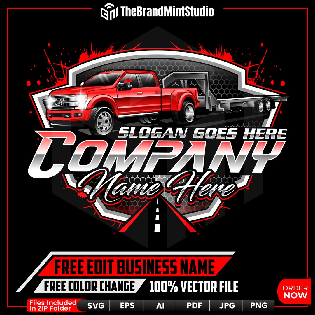 Trucking Logo, Hotshot Logo, Ford Truck Logo, Truck & Trailer Logo ...