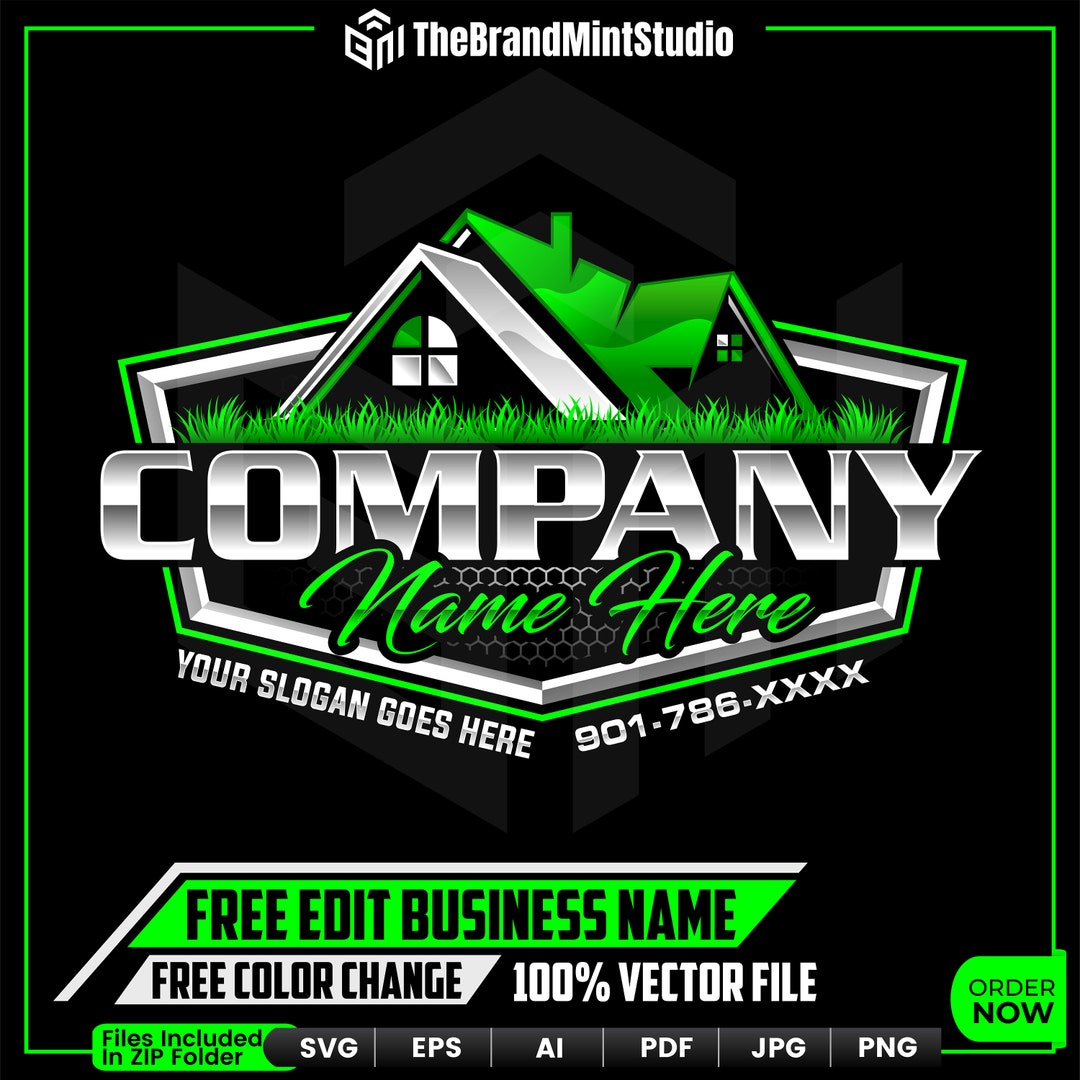 Lawn Care Logo Design, Lawn Mower Logo, Yard Service Logo, Lawn Mowing ...