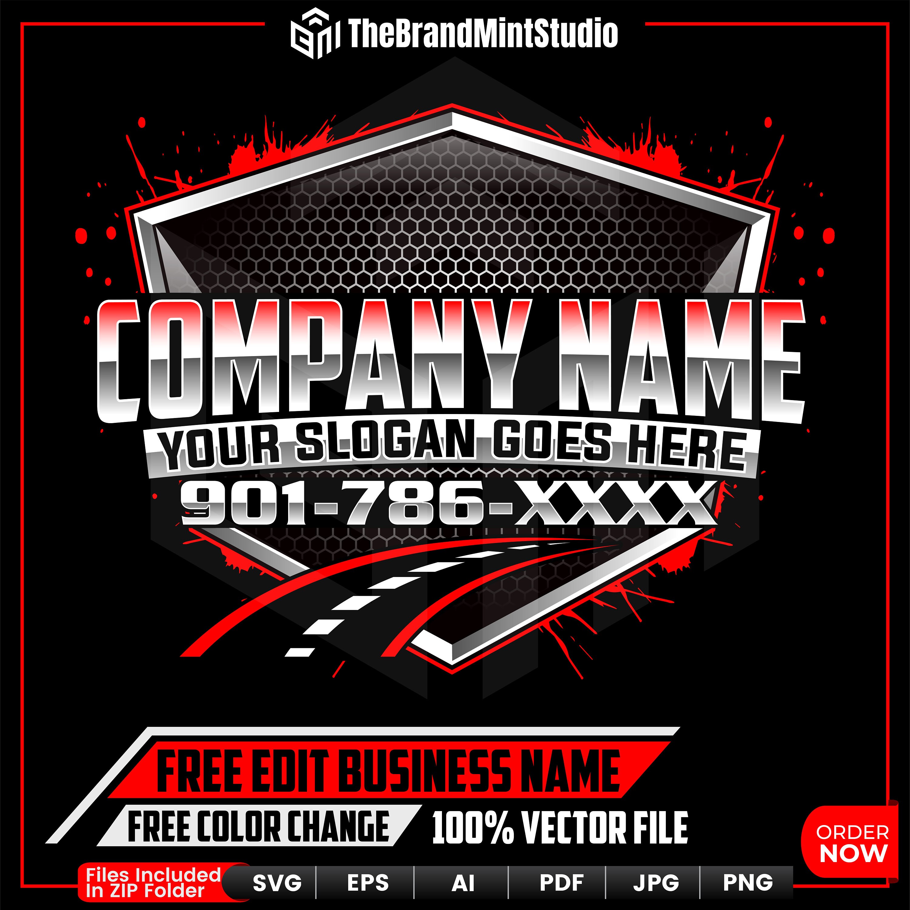 Trucking Logo With Cursive & 3D Lettering, Truck Logo With Options for ...