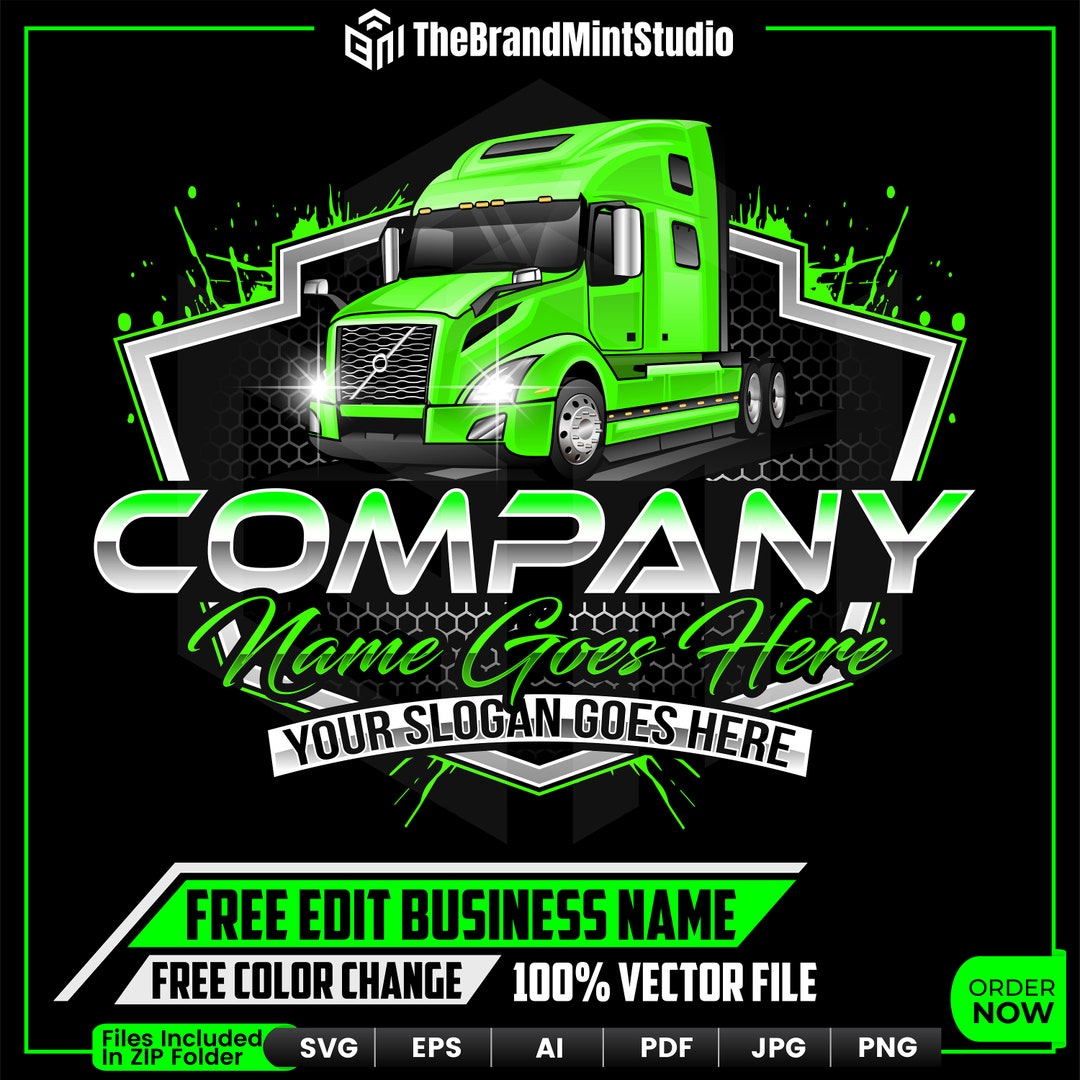 Trucking Logo Design, Volvo Truck Logo, Volvo VNL Truck, Transportation ...