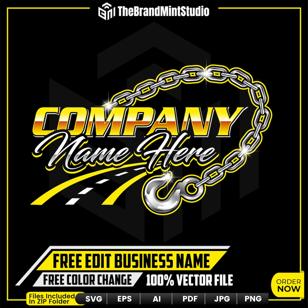 Professional Tow Truck Service Logo Design, Towing Truck Logo, Roadside ...